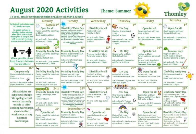 August Activities... - Thomley